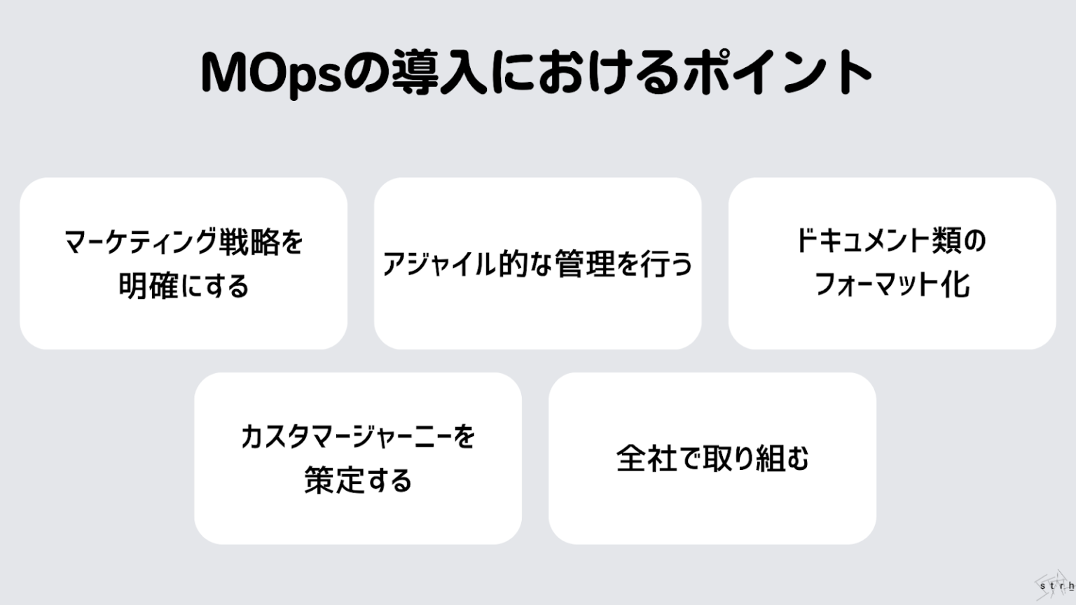 MOps（マーケティングオペレーション）とは？導入ステップや企業事例まで解説 | Strh株式会社(ストラ)
